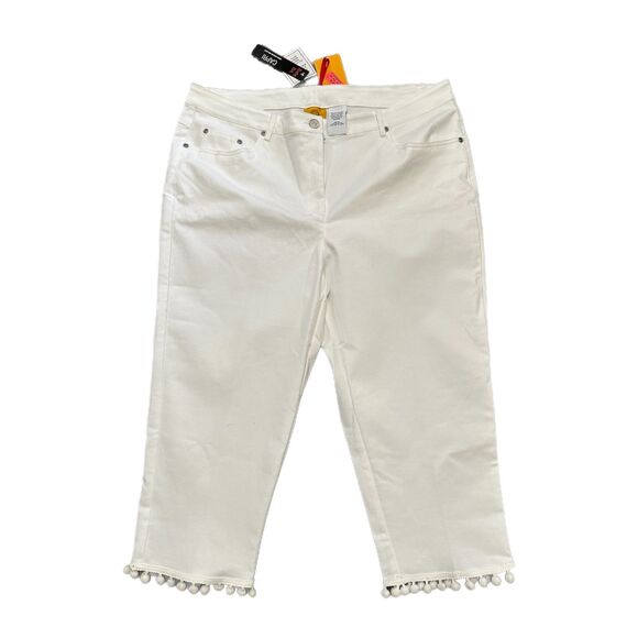 Ruby Rd. | Pants & Jumpsuits | Ruby Red Womens White Capris Size 8w ...